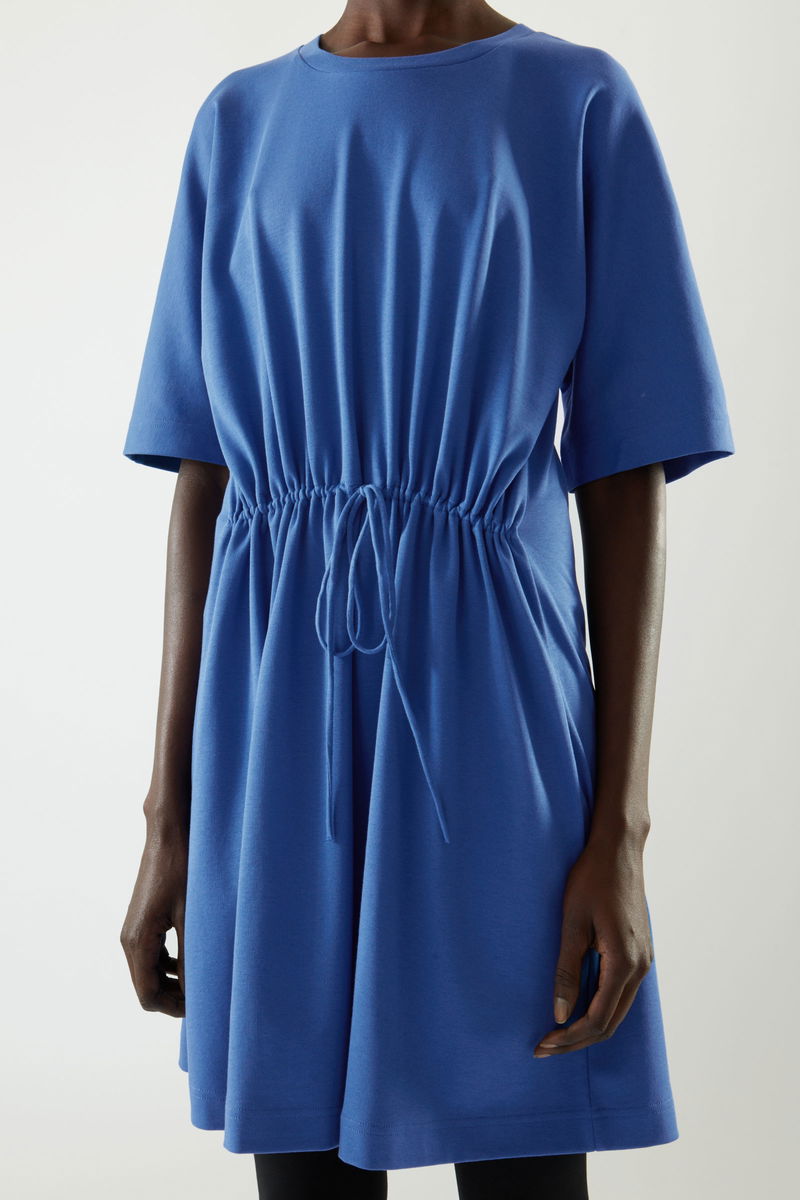 COS Drawstring Organic Cotton T-Shirt Dress | endource