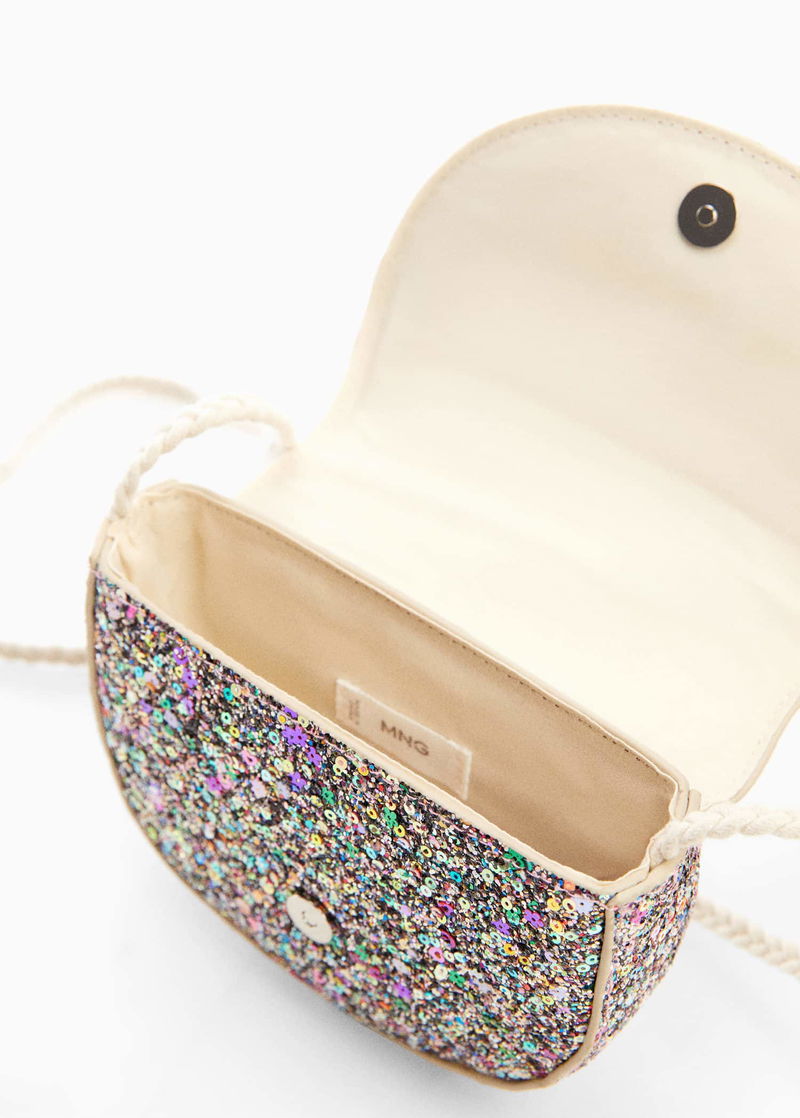 MANGO Sequin Ear Bag in Sand | Endource