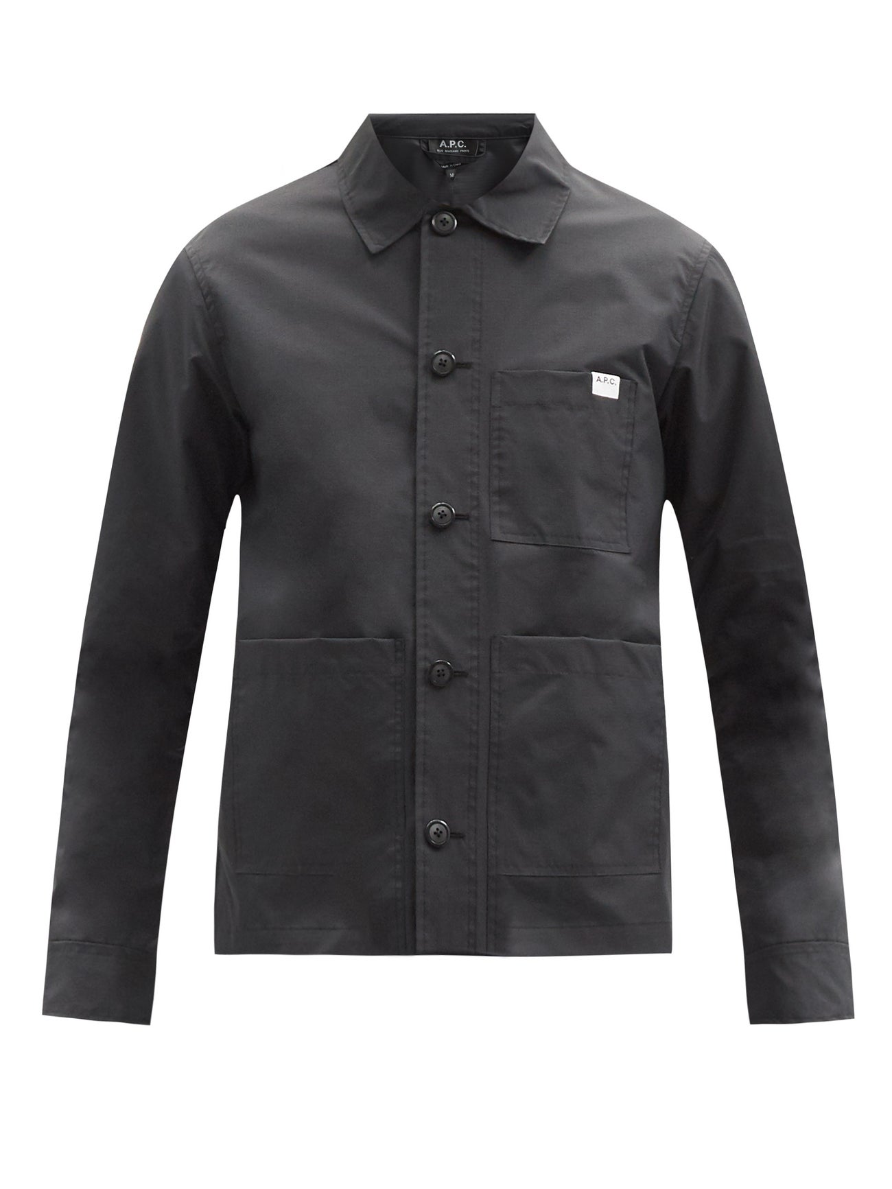 A.P.C. Nathaniel Ripstop Jacket in Black | endource