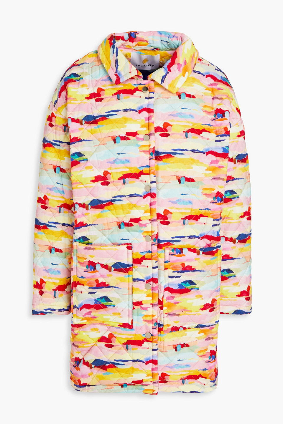 L.F. MARKEY Ethan Quilted Printed Tencel And Cotton-Blend Jacket in ...