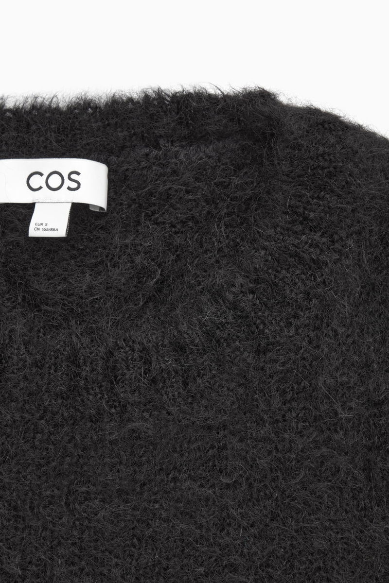 COS Regular-Fit Mohair Knitted Vest in BLACK | Endource