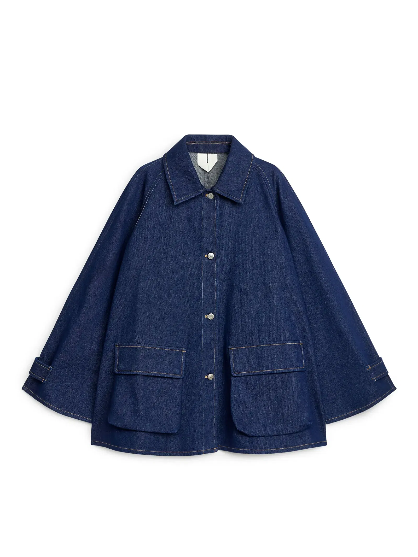 ARKET A-Line Denim Jacket in Dark Blue | endource