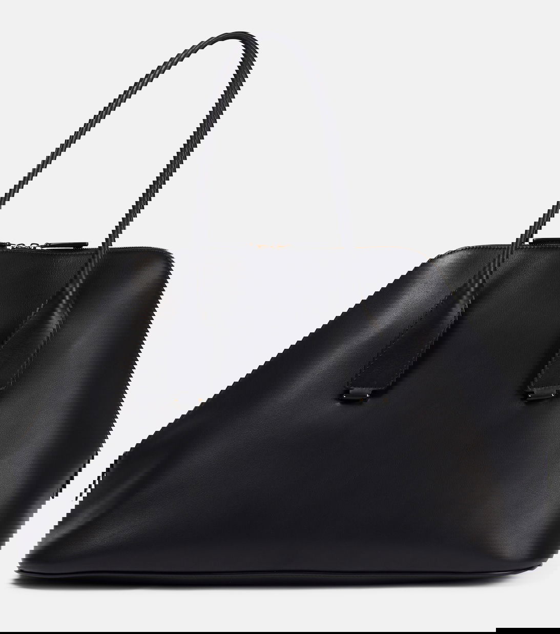 THE ROW Devon Leather Tote Bag in Black | endource