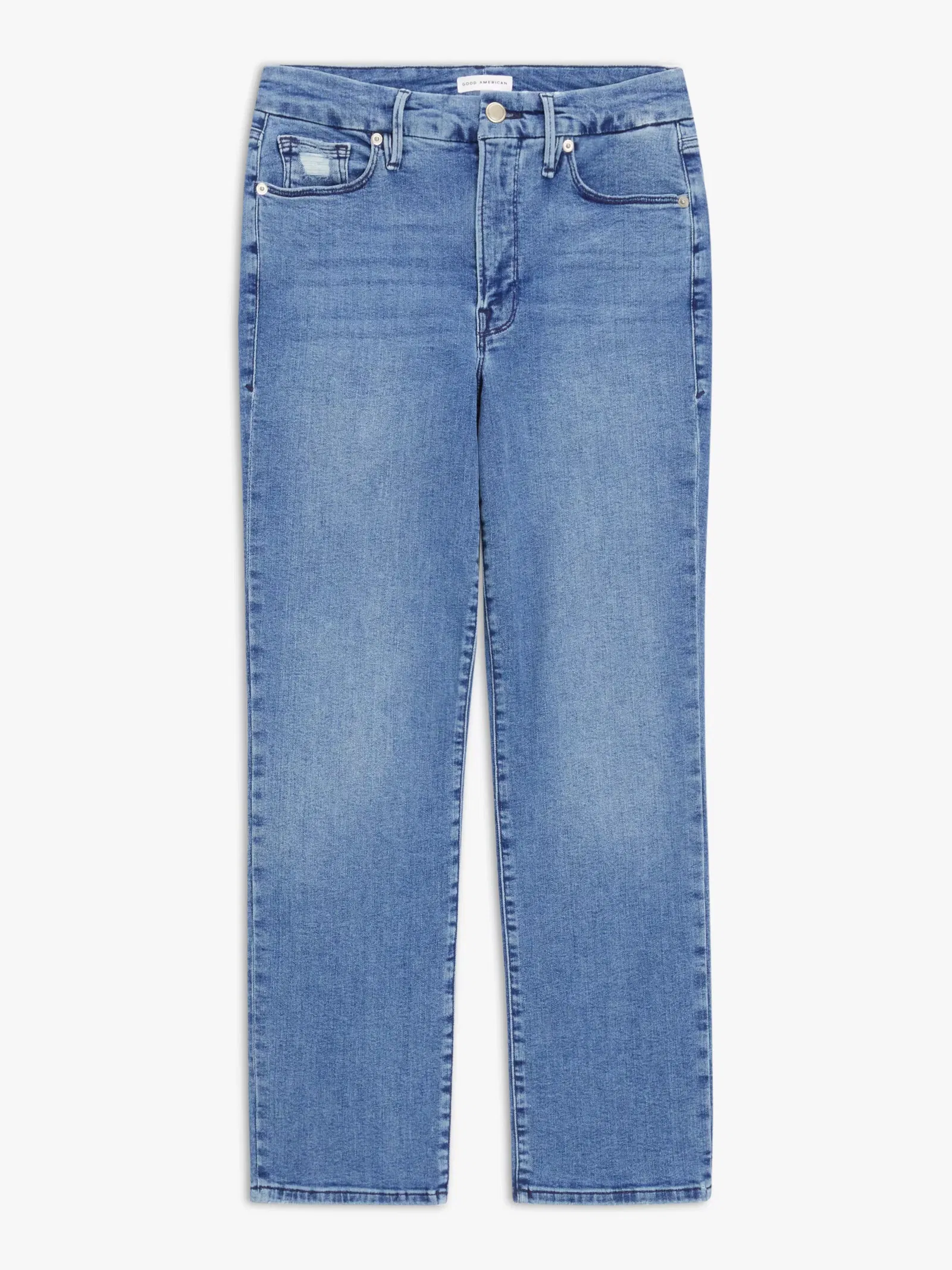 GOOD AMERICAN Classic Straight Cut Jeans in Blue | Endource