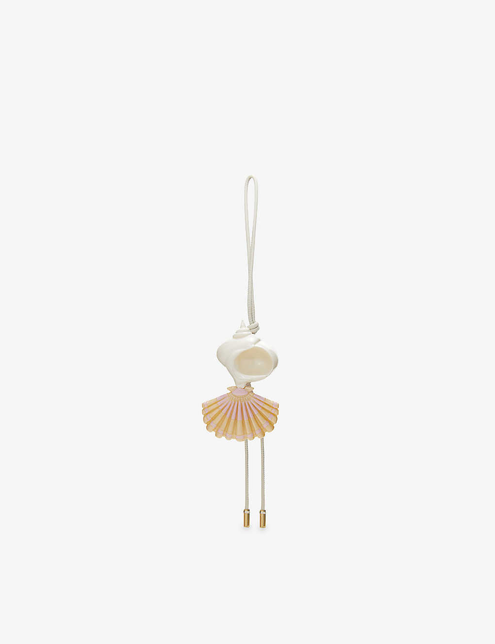 LOEWE Seashell Leather Bag Charm in PEARLYIVORY | endource