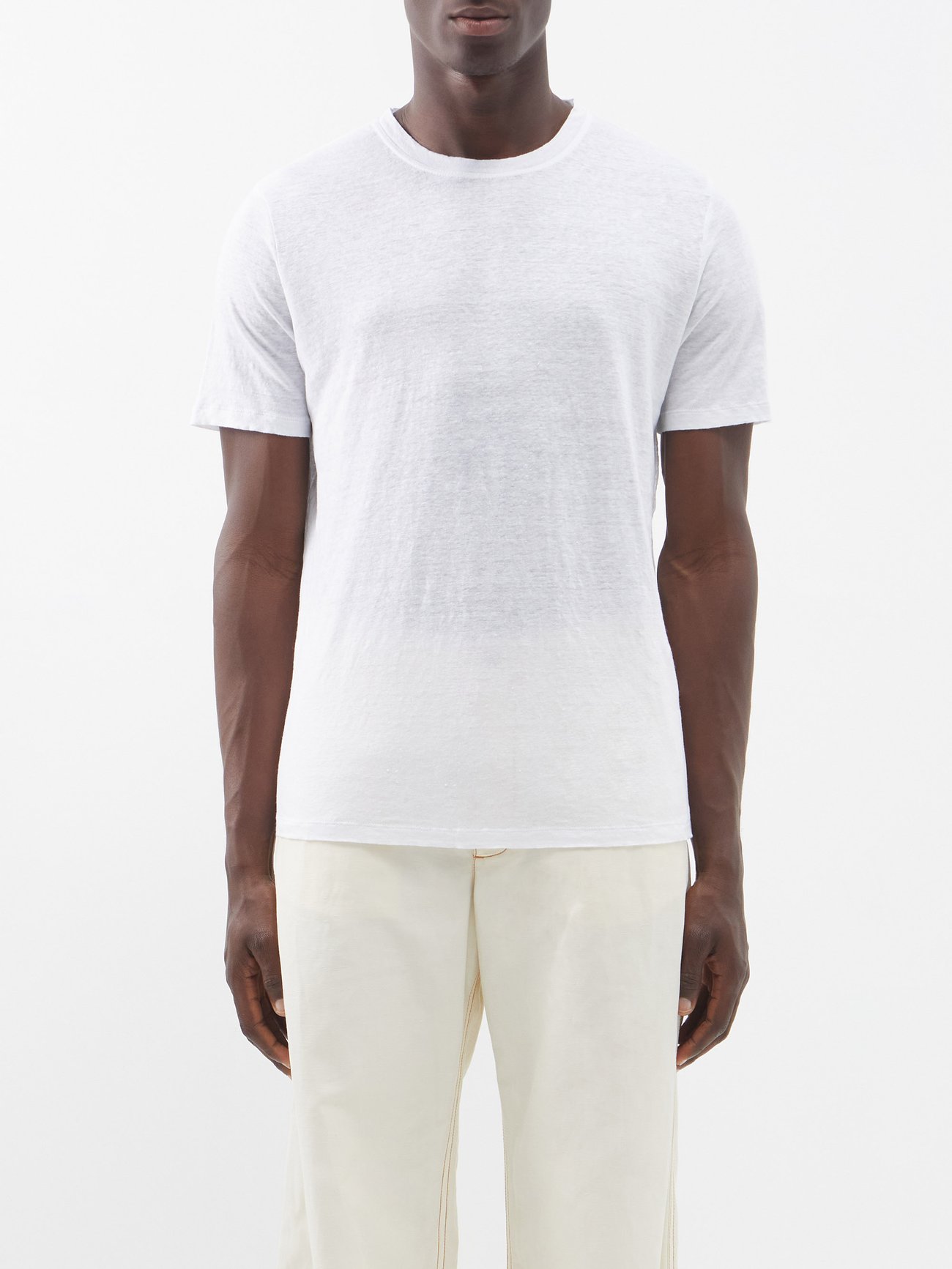 ISABEL MARANT Leon Linen-Jersey T-Shirt | endource