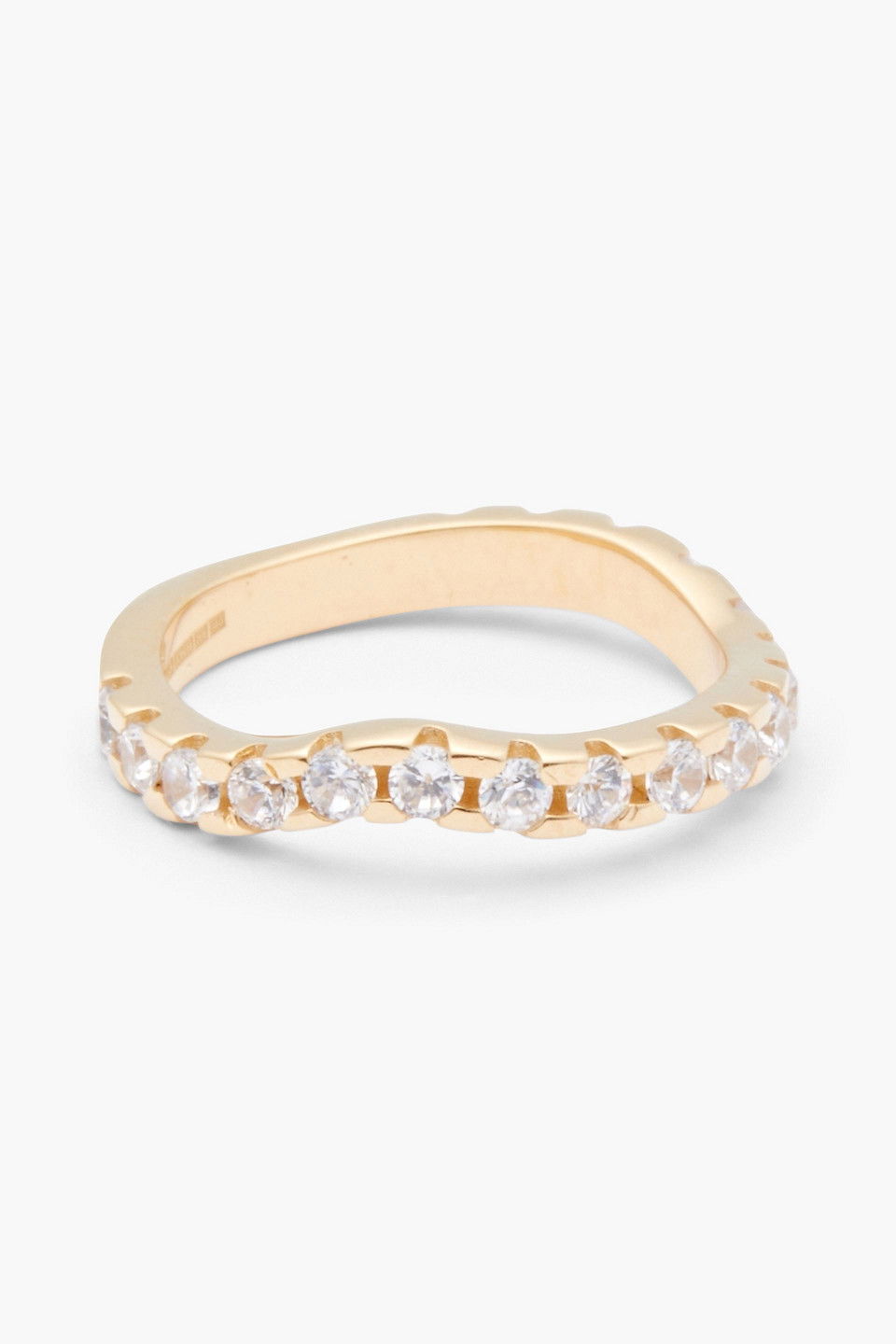 CORNELIA WEBB 24-Karat Crystal Ring in Metallic | endource