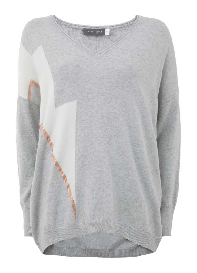 MINT VELVET Lightning Bolt Cocoon Knit | Endource