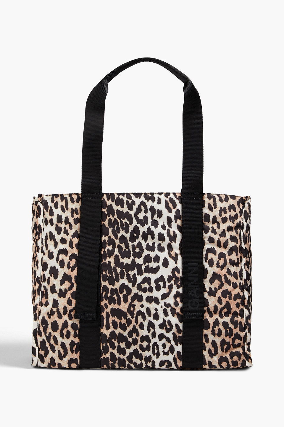 GANNI Leopard-Print Shell Tote in Animal Print | endource