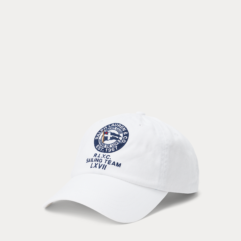 POLO RALPH LAUREN Nautical Twill Ball Cap in White | Endource