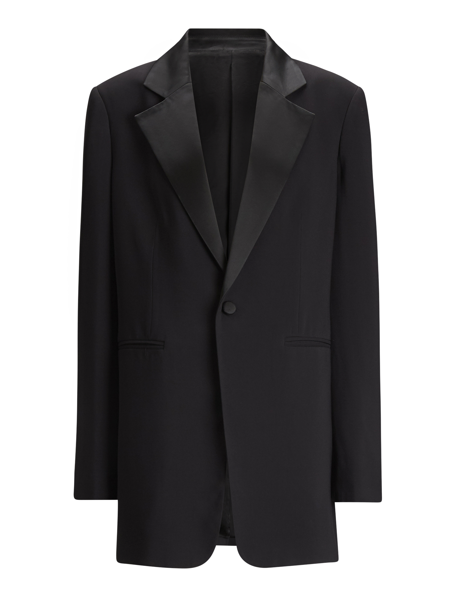 JOSEPH Stearn Fluid Tuxedo Jacket in BLACK | Endource