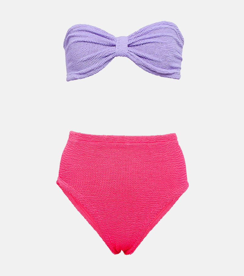 HUNZA G Duo Ruby Bikini in Multicoloured | Endource