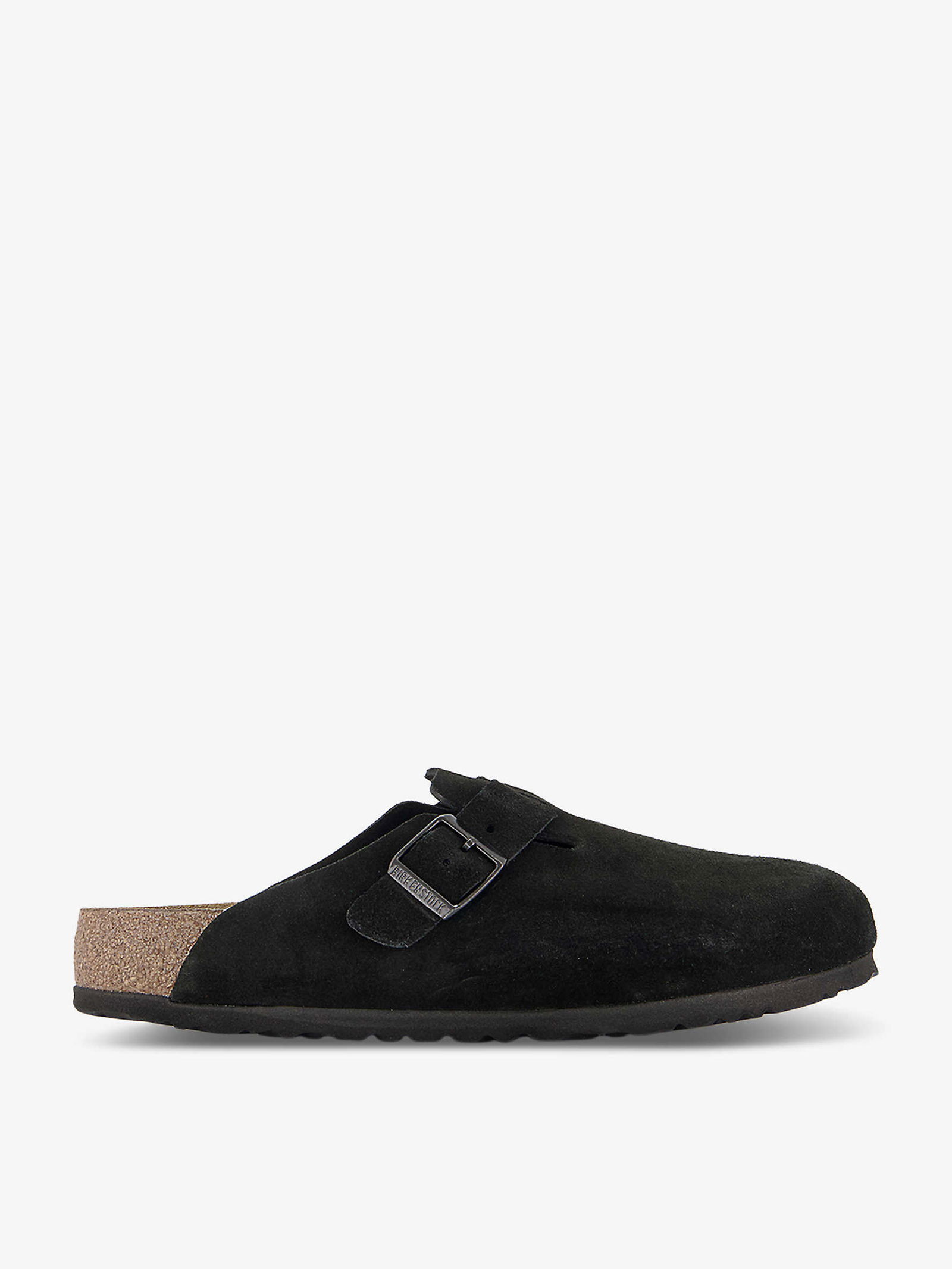 BIRKENSTOCK Boston Suede Clogs in BLACK SUEDE | endource