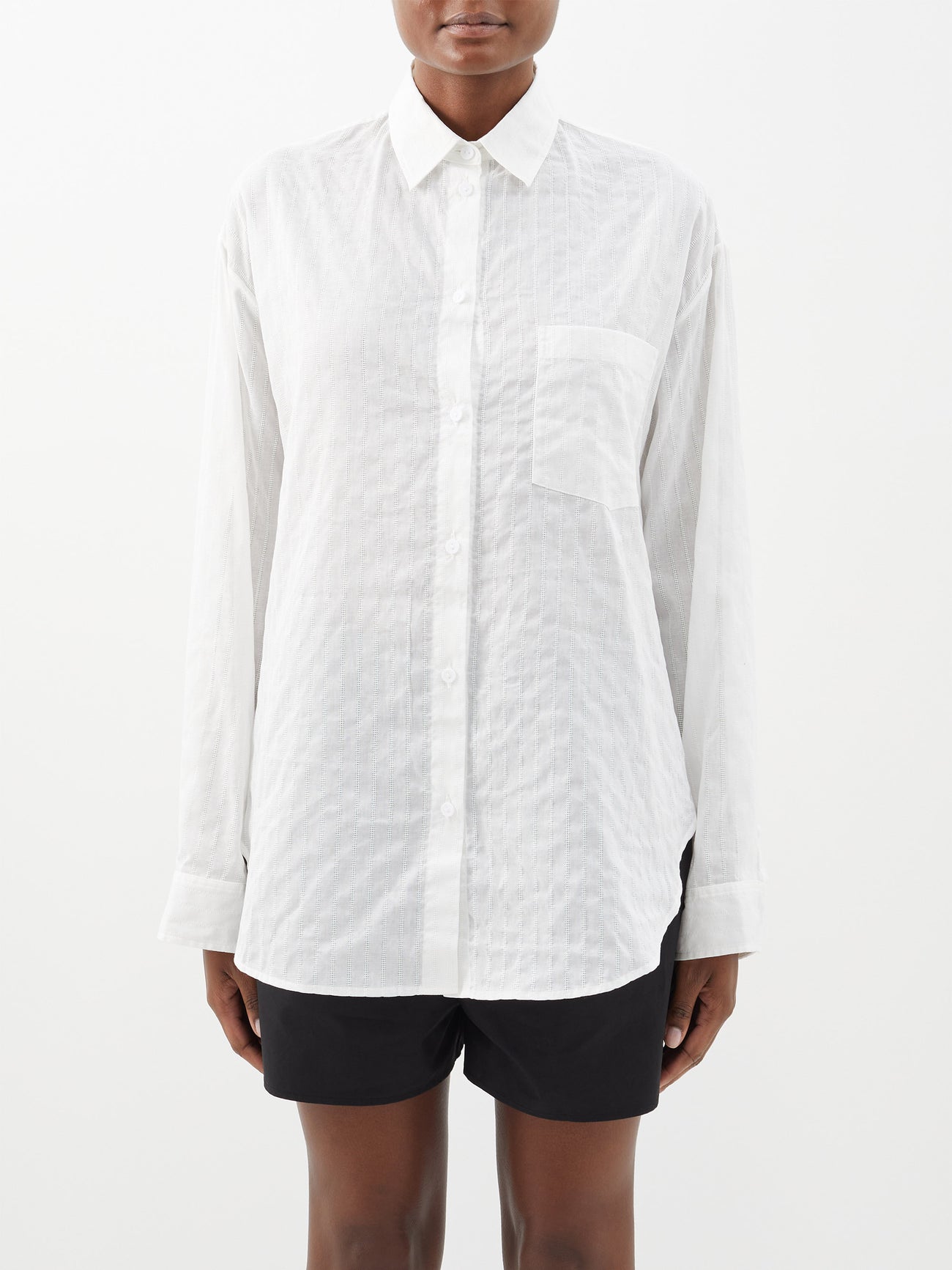 MATTEAU Embroidered-Stripe Shirt | Endource