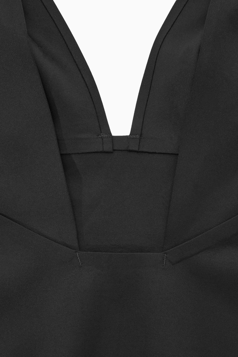 Cos Open Back Plunge Swimsuit In Black Endource
