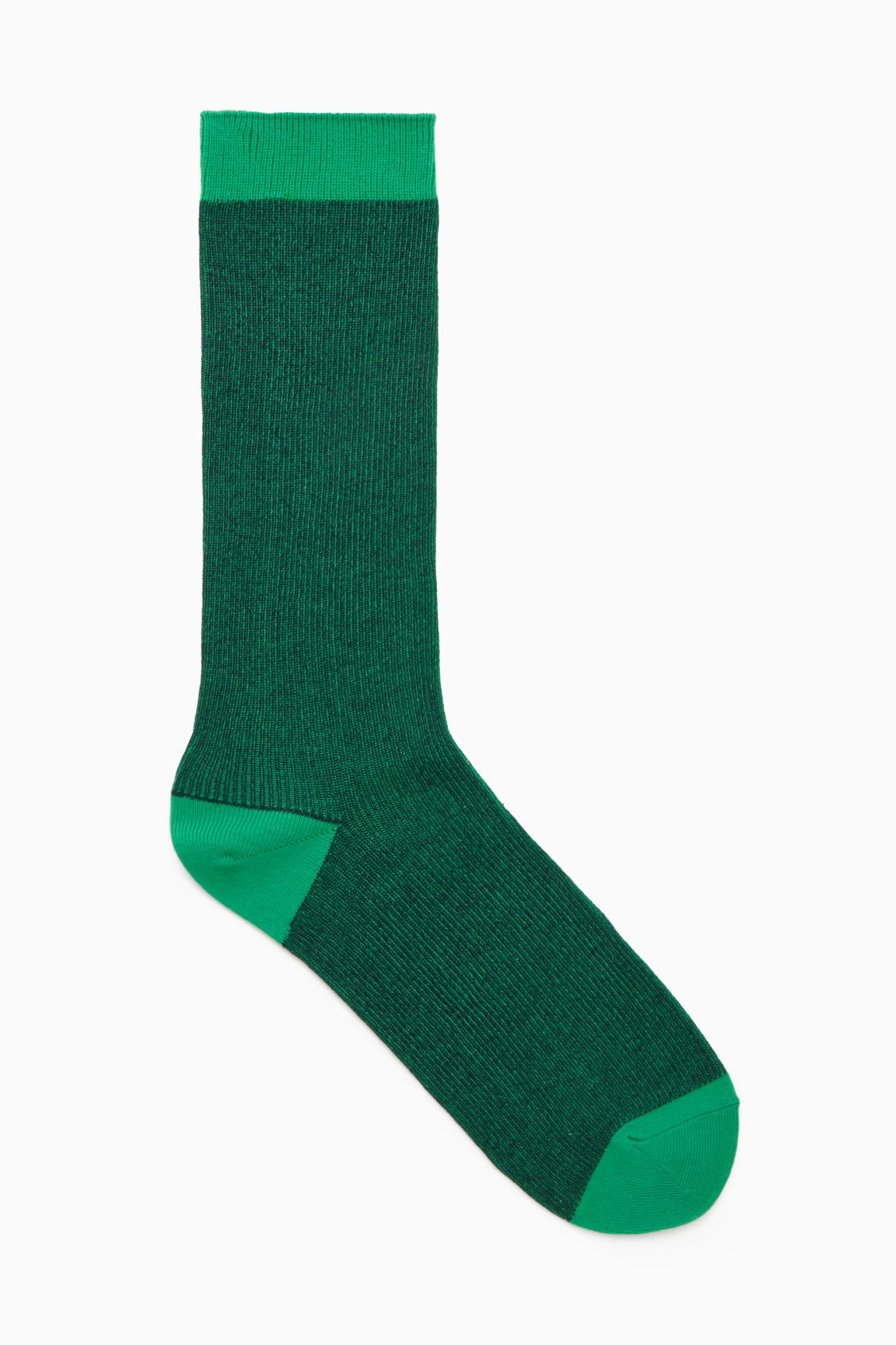 COS Colour-Block Socks in BRIGHT GREEN / NAVY | Endource