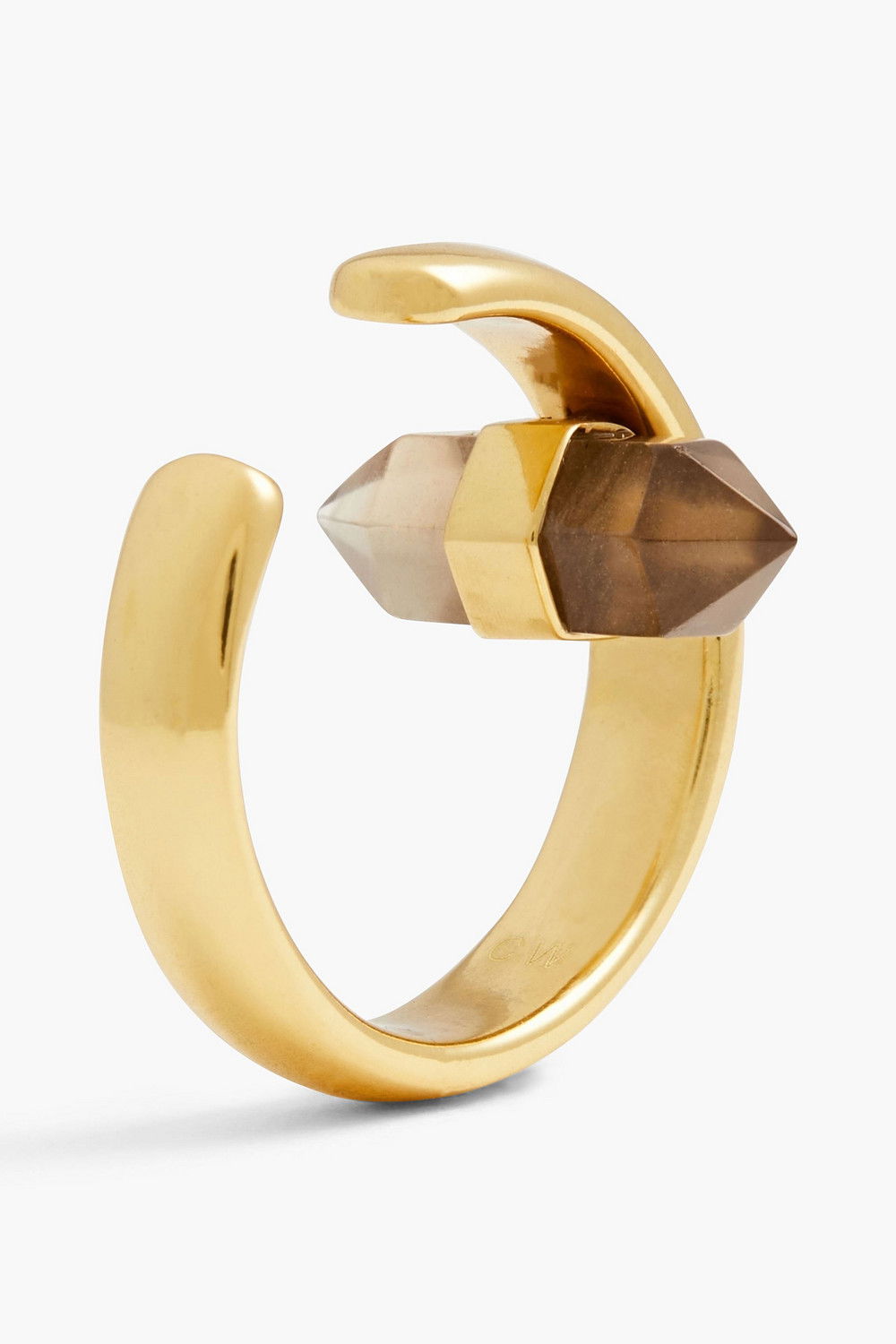 CORNELIA WEBB 24-Karat Gold-Plated Quartz Ear Cuff in Metallic | Endource