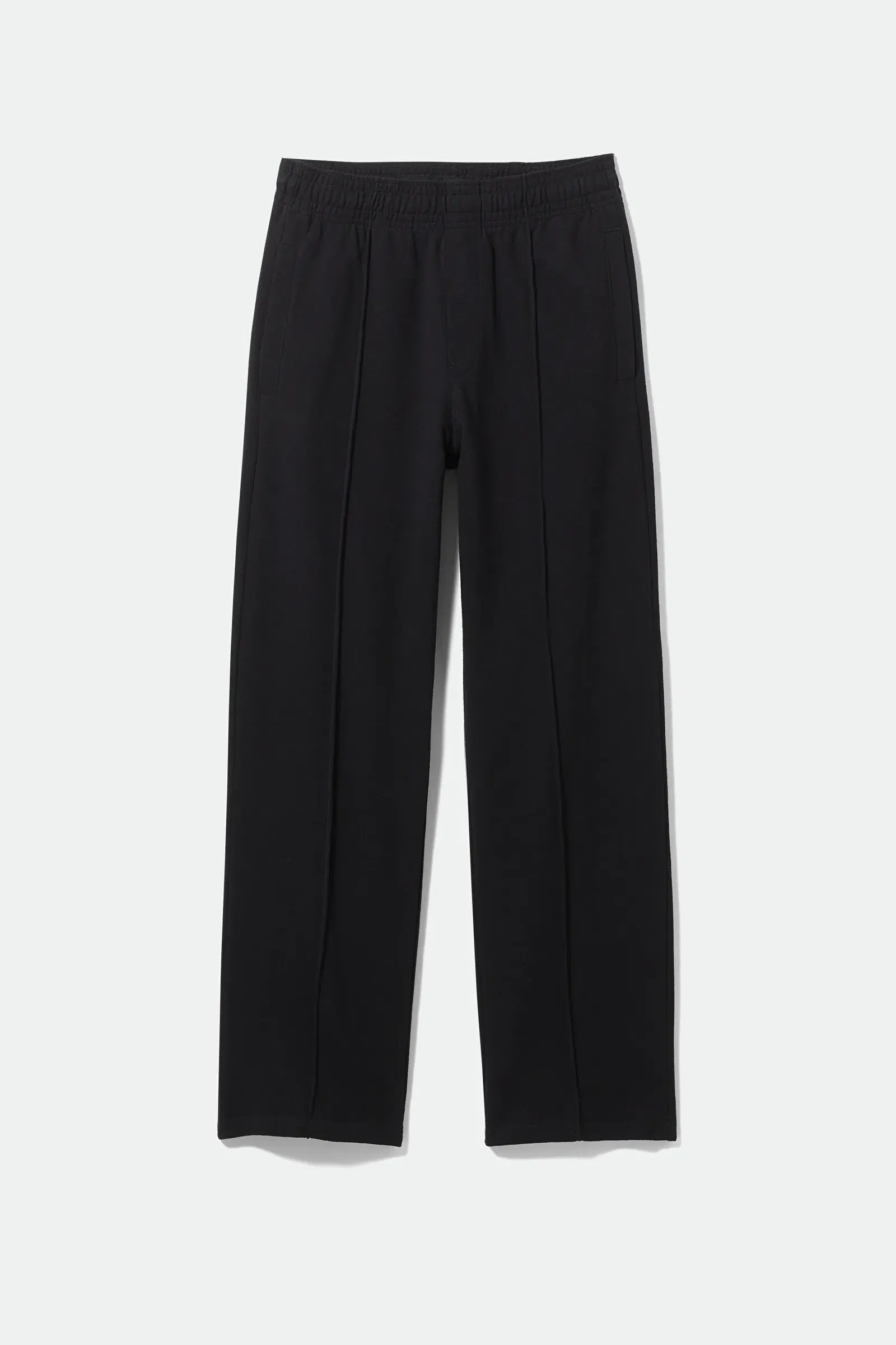 WEEKDAY Ken Jersey Trackpants in Black | Endource