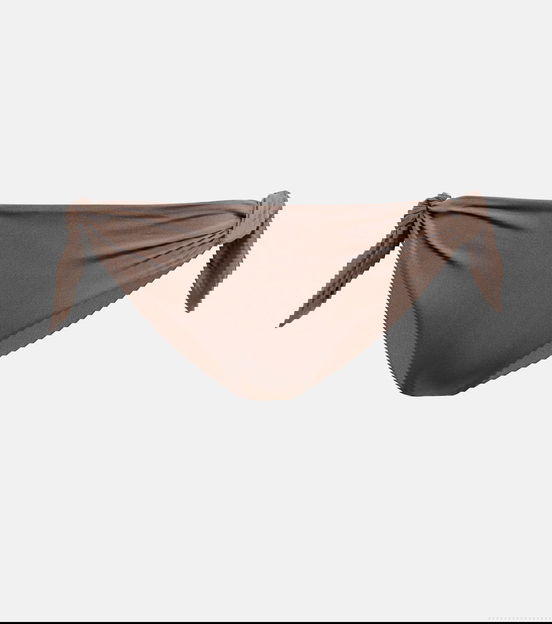 SAINT LAURENT Tie Bikini Bottoms in Grey | endource