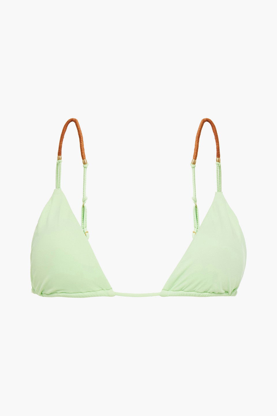 VIX PAULA HERMANNY Embellished Triangle Bikini Top in Green | Endource