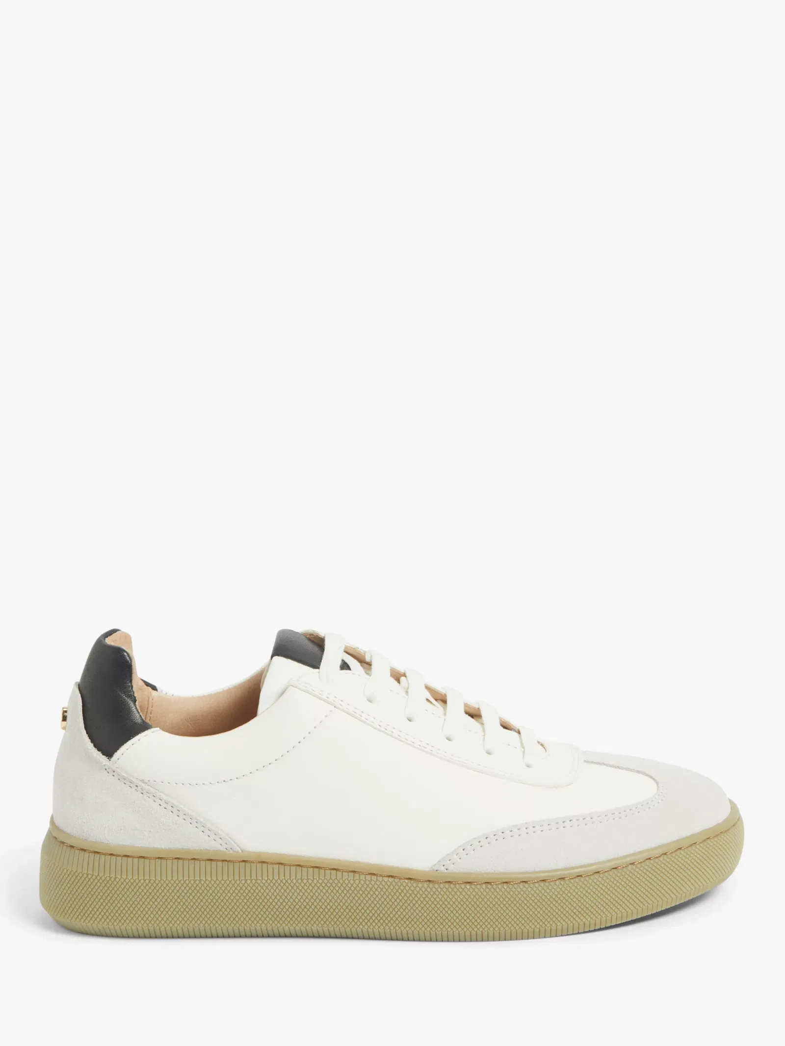 JOHN LEWIS Fern Leather Trainers in White | endource