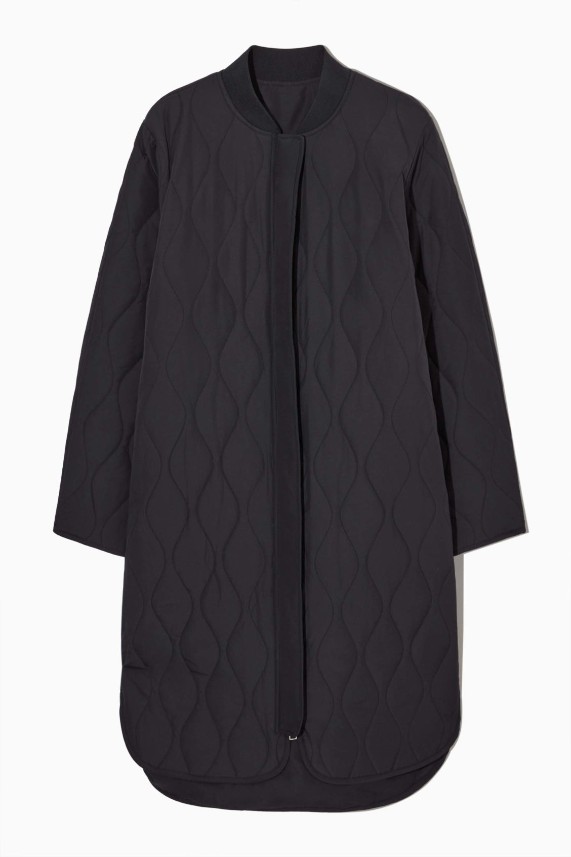 COS Longline Quilted Liner Jacket in NAVY | Endource