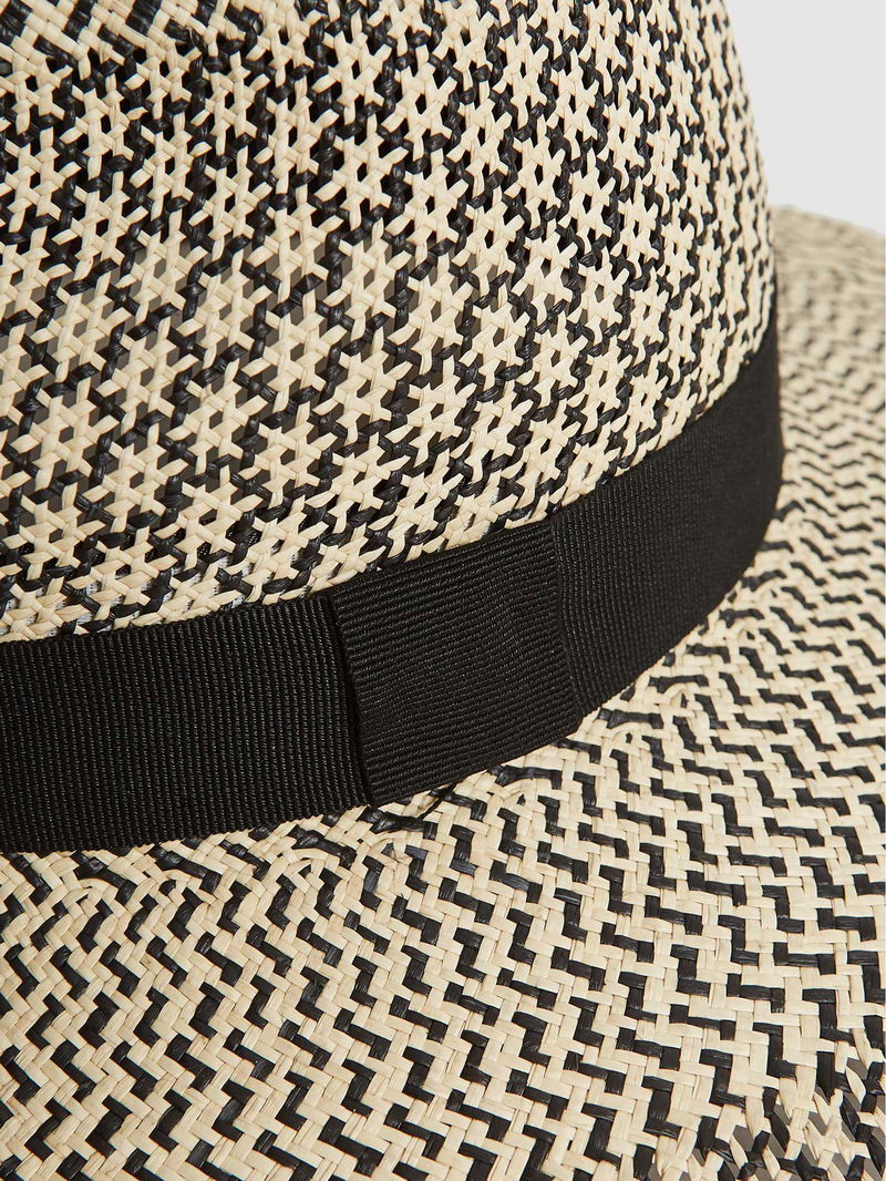 REISS Jessica Star Weave Panama Hat in Neutral | endource