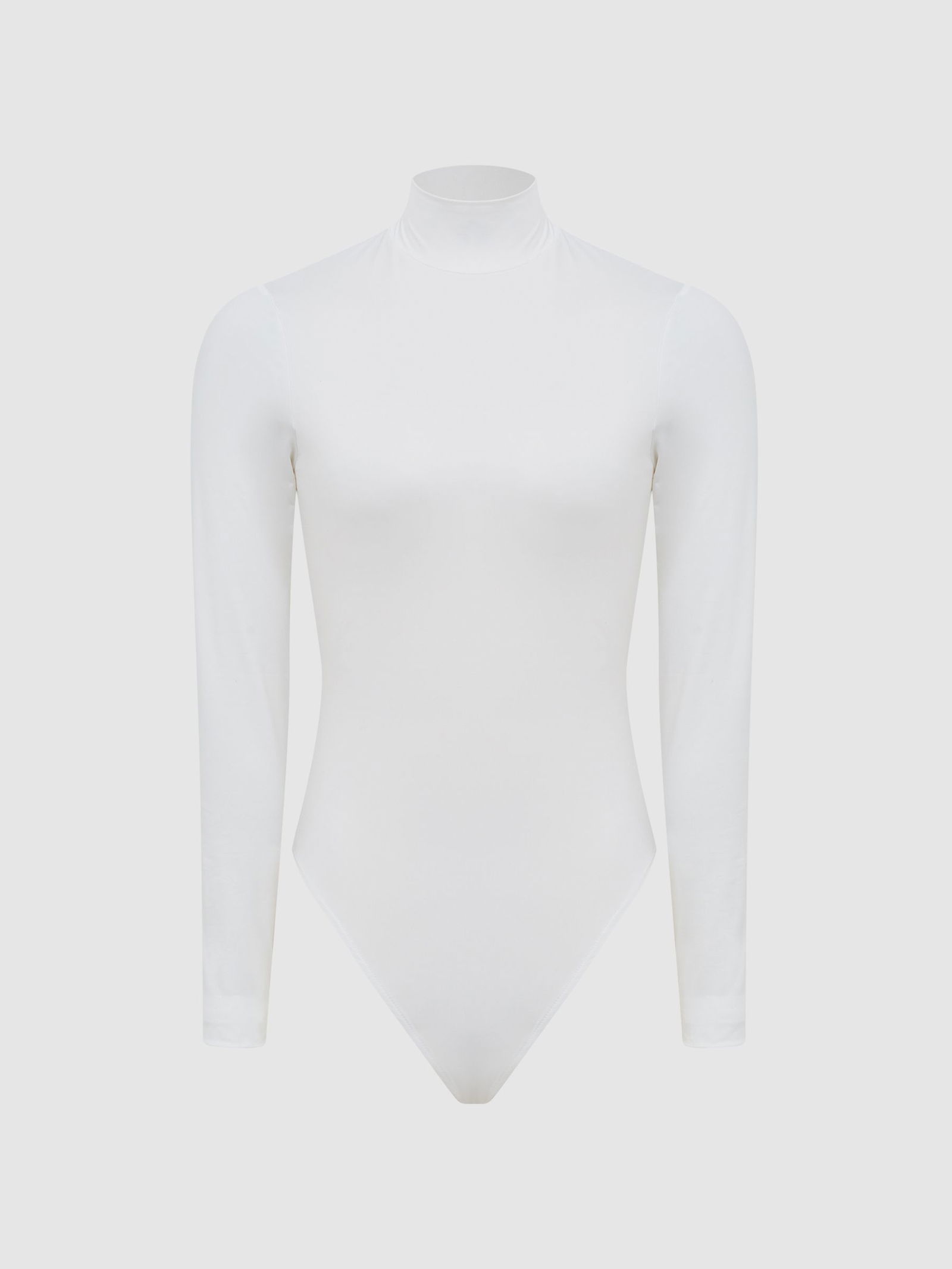 REISS Bertie Turtle Neck Body in White | Endource