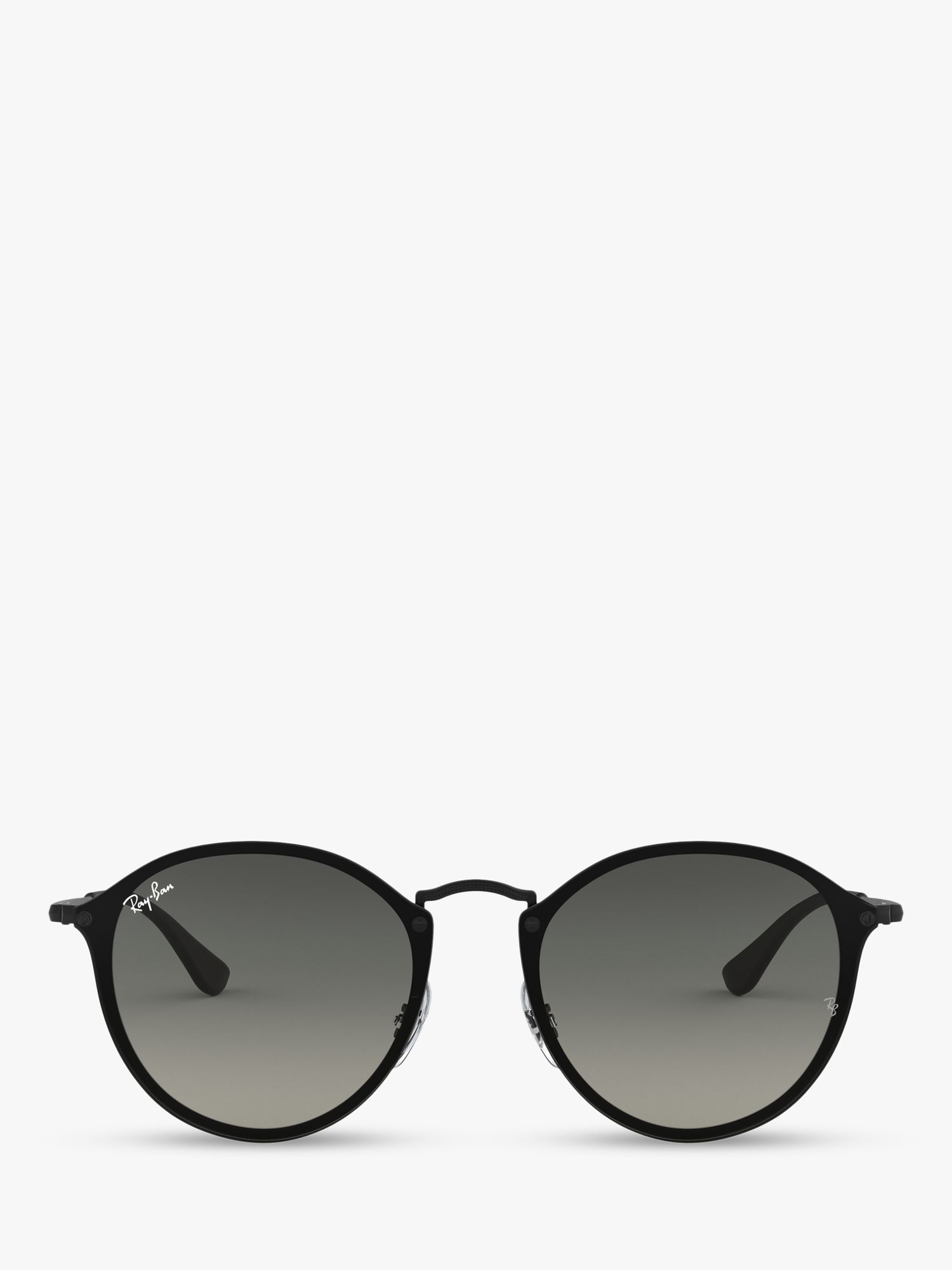 RAY-BAN Blaze Round Sunglasses in Demi Gloss Black/Grey Gradient | Endource