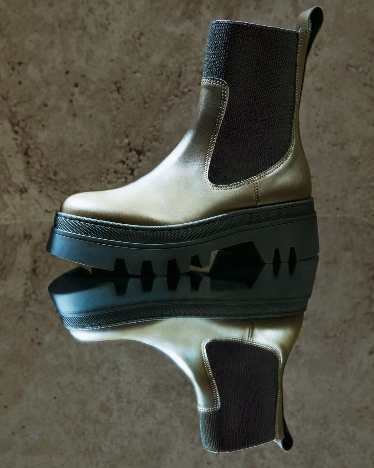 WHISTLES Hatton Chunky Chelsea Boot in Khaki | Endource