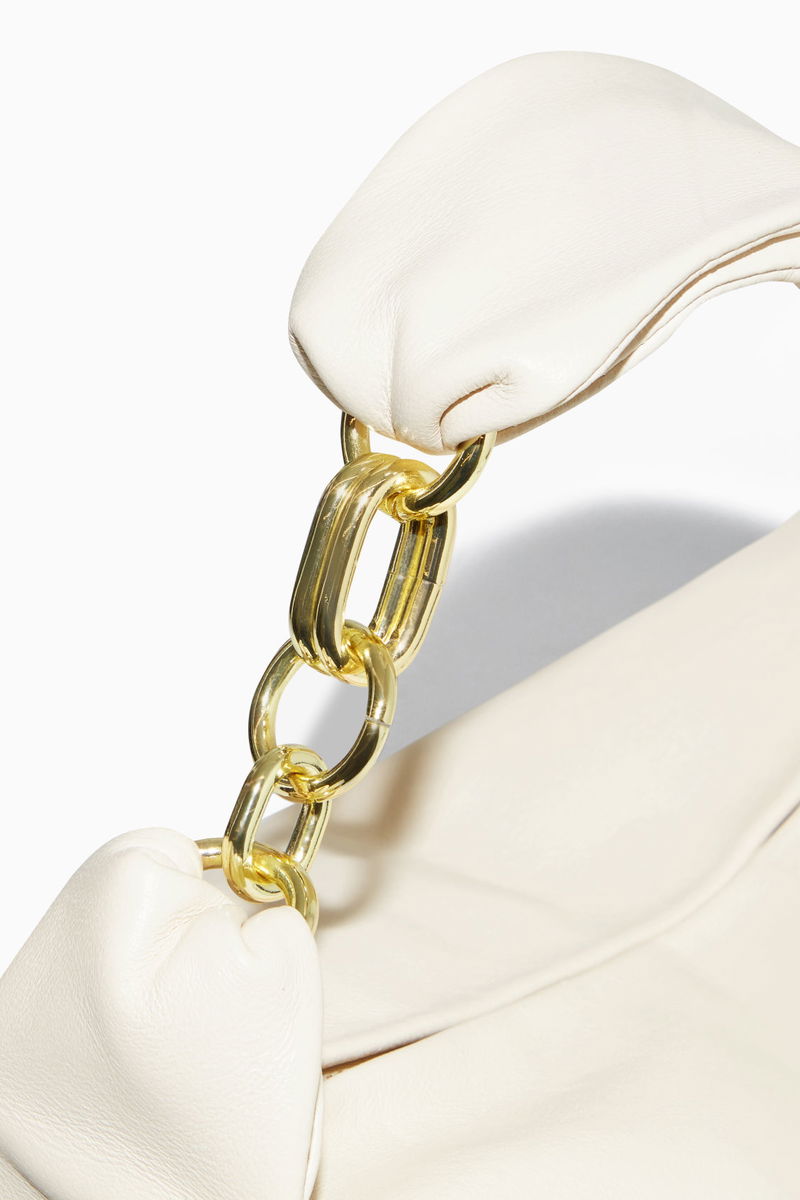 COS Leather Chain Bag in CREAM / GOLD | Endource