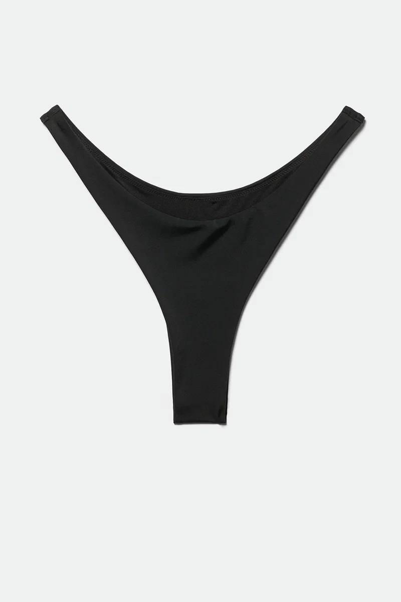 WEEKDAY Brazilian Mini Bikini Bottom in Black | endource