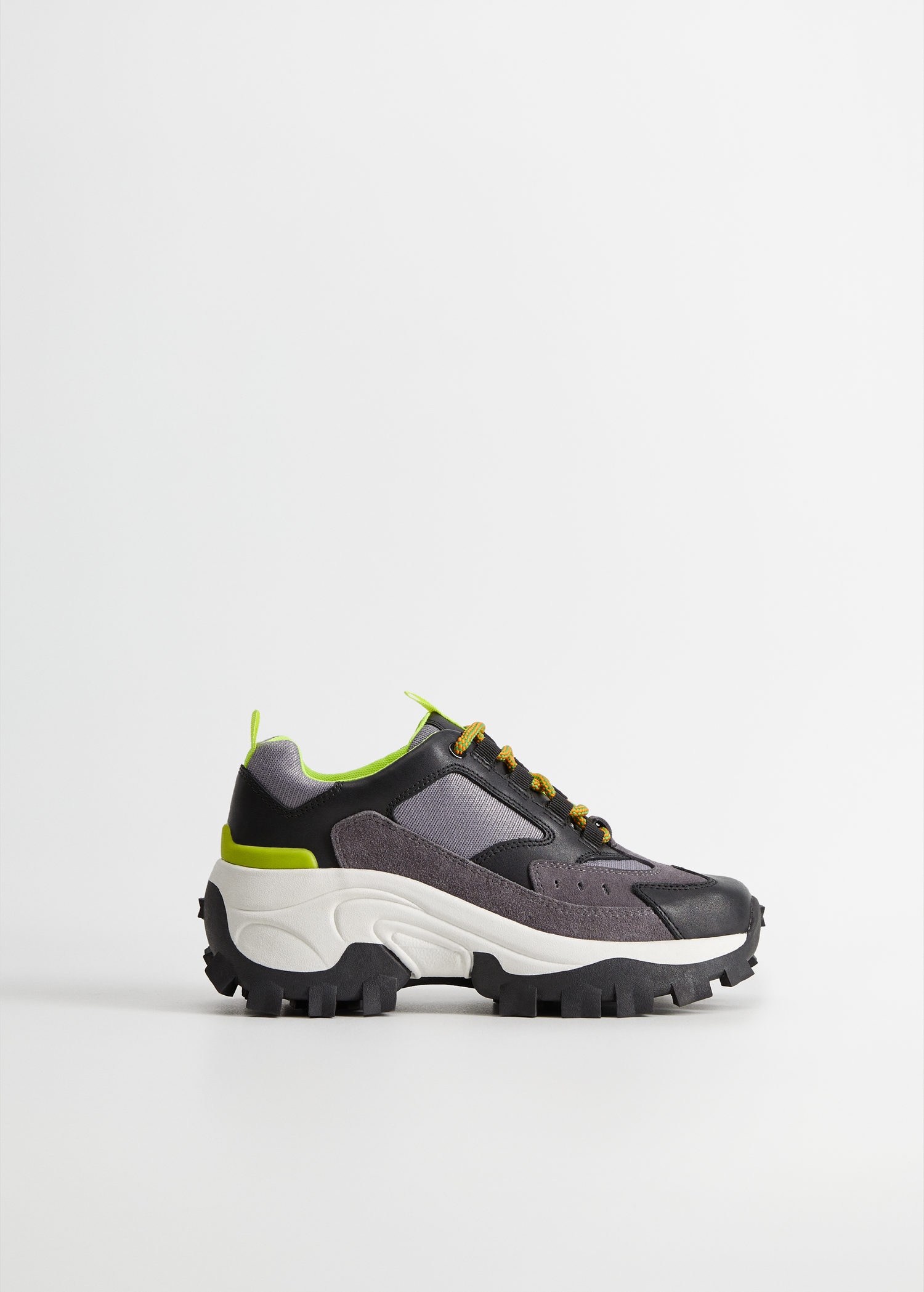 MANGO Multicolour Leather Maxi Trainers | endource