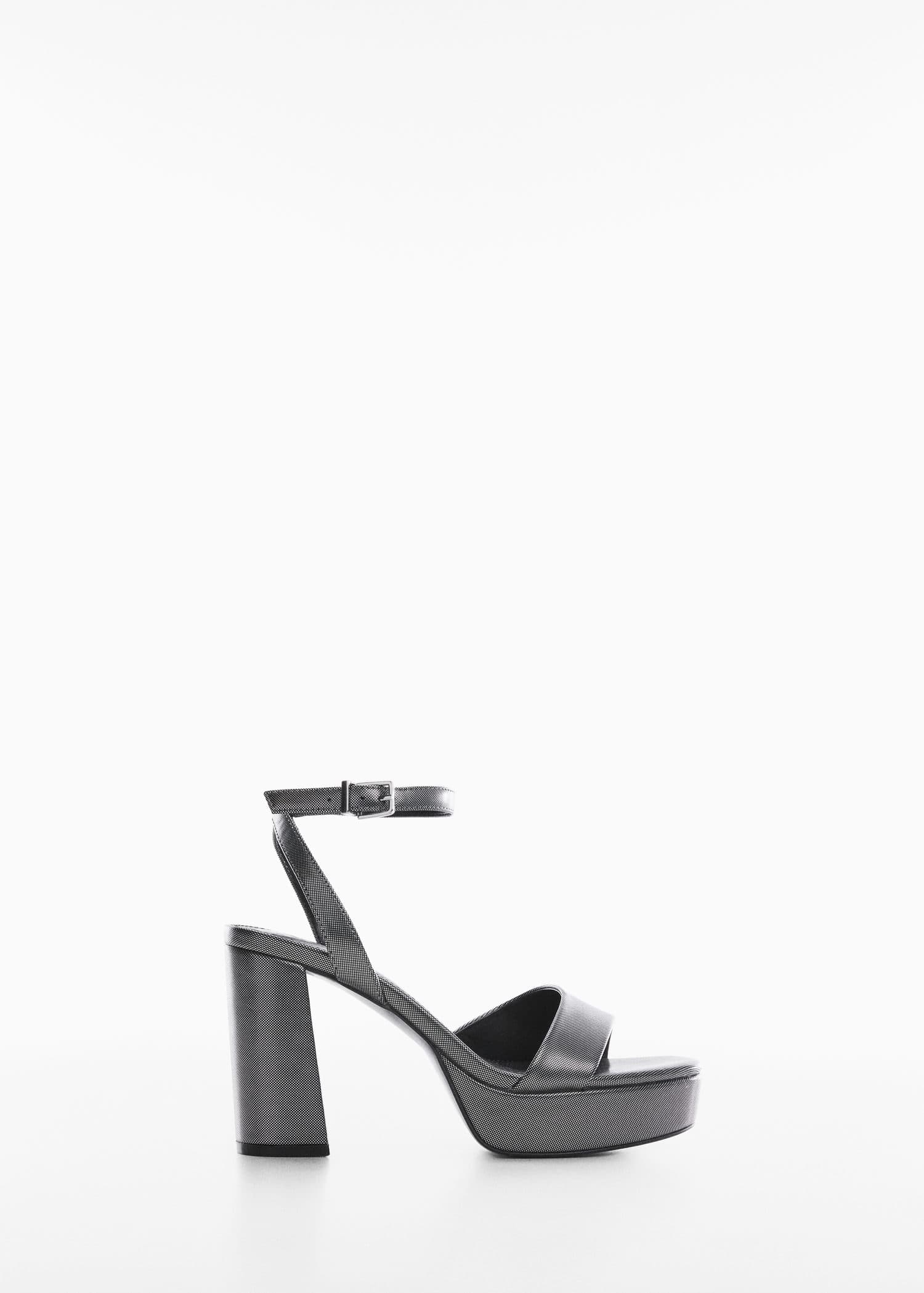 MANGO Metallic Platform Sandal in Silver | Endource