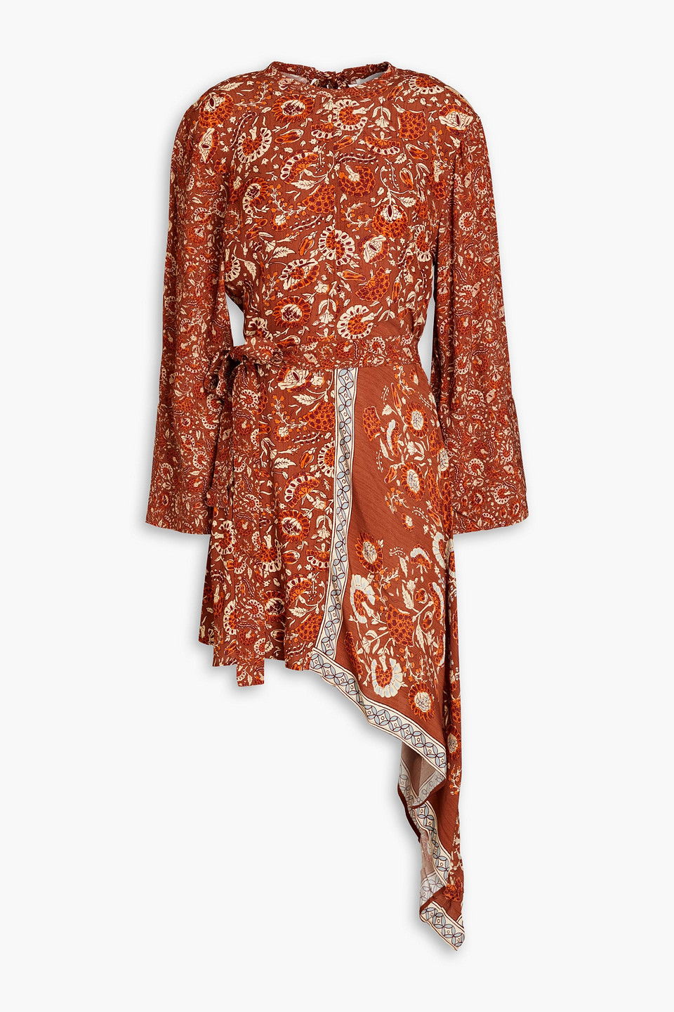 ANTIK BATIK Dansy Cutout Floral Dress in Brown | endource
