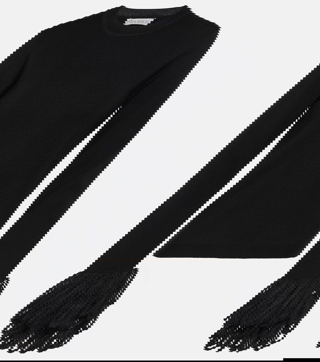 JW ANDERSON Fringed Wool-Blend Sweaters in Black | Endource