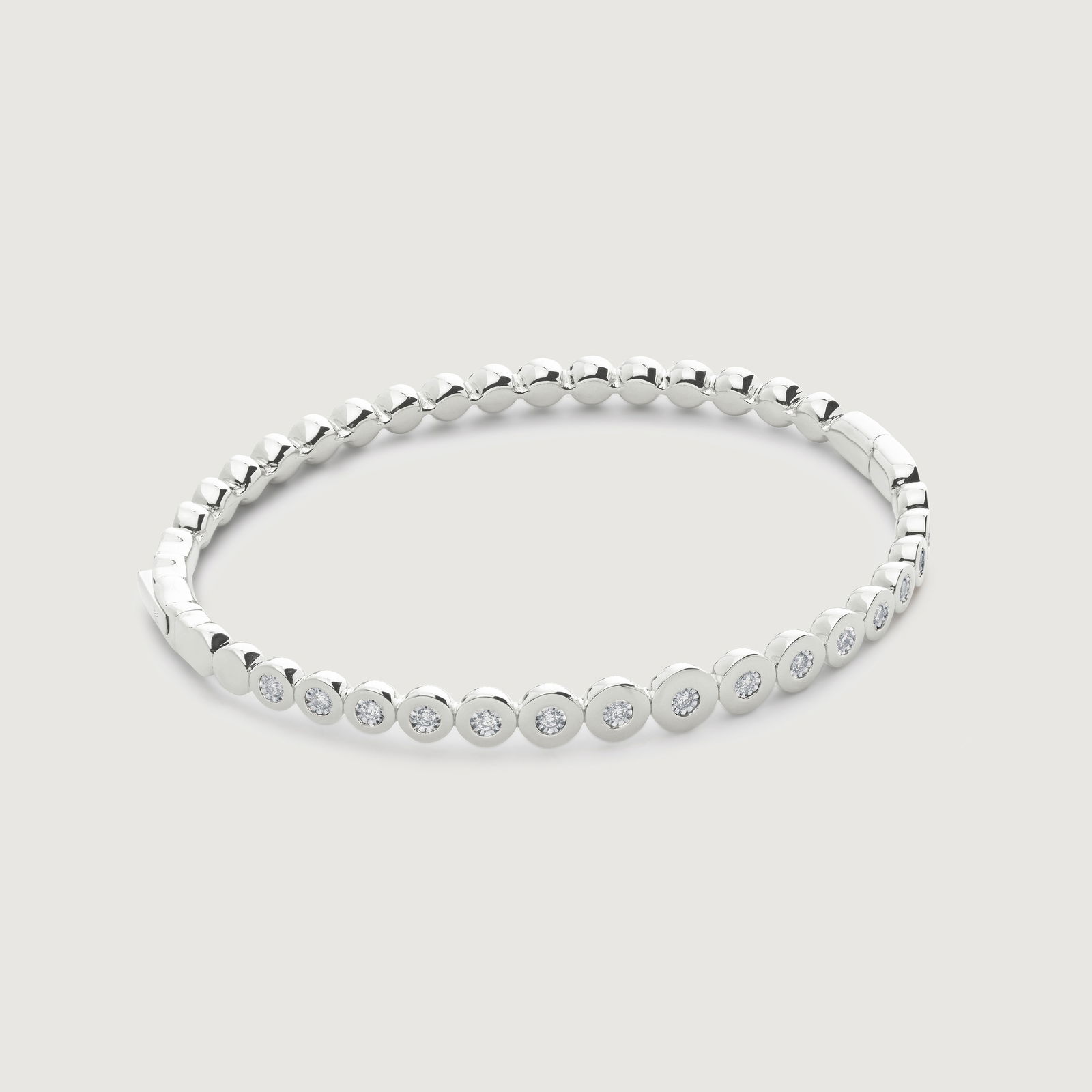 MONICA VINADER Lab Grown Diamond Graduated Bangle in Sterling Silver ...