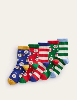 BODEN Socks 5 Pack in Festive Stripes | Endource