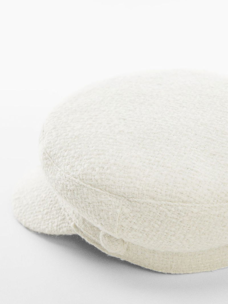 MANGO Sissi Tweed Nautical Cap | Endource