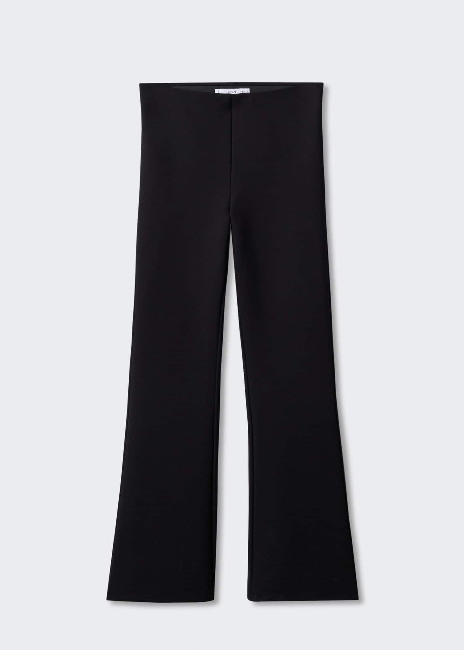 MANGO Flared Leggings in Black | endource