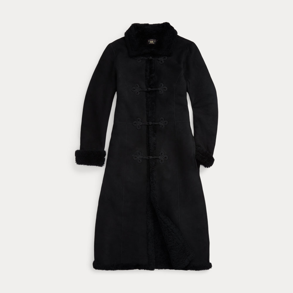 RALPH LAUREN RRL Shearling Coat in Black | Endource