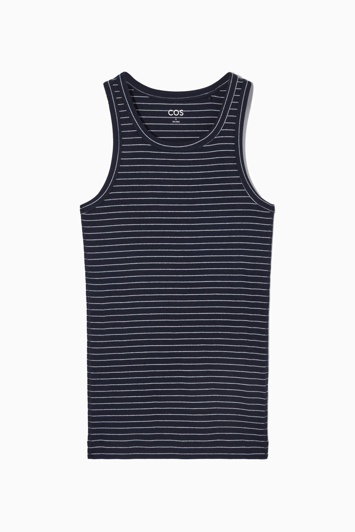 COS Ribbed Tank Top in NAVY / STRIPED | endource