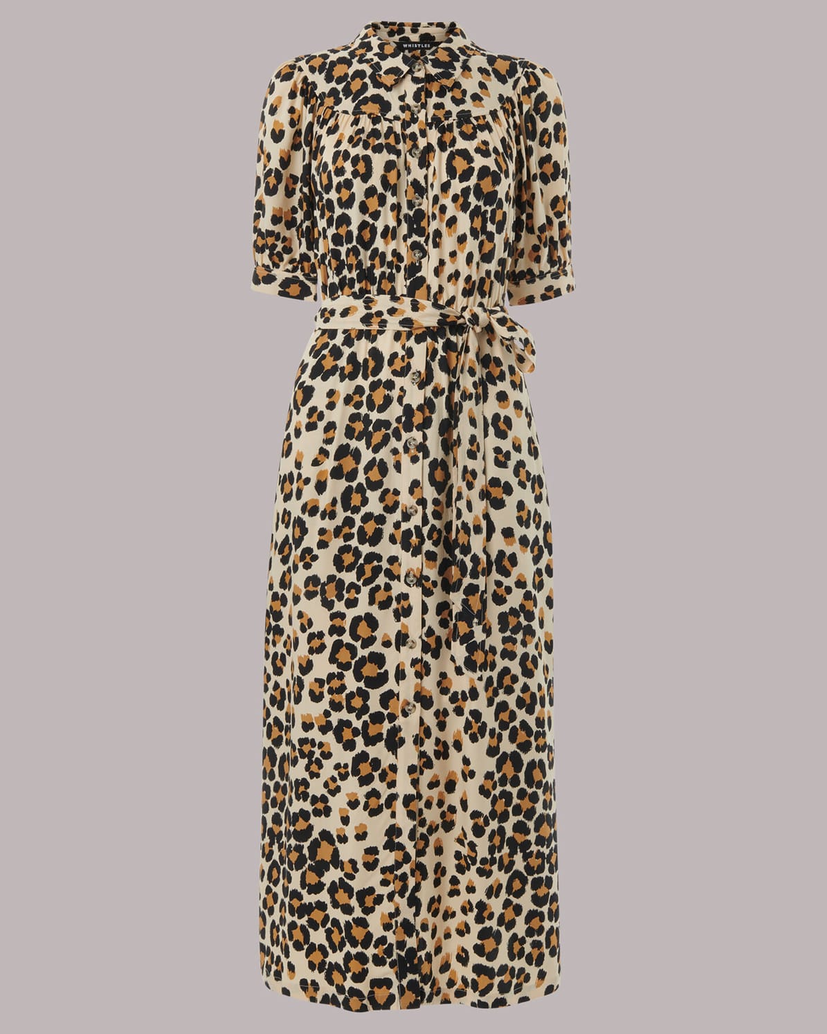 WHISTLES Leopard Painted Leopard Dress in Leopard Print | endource