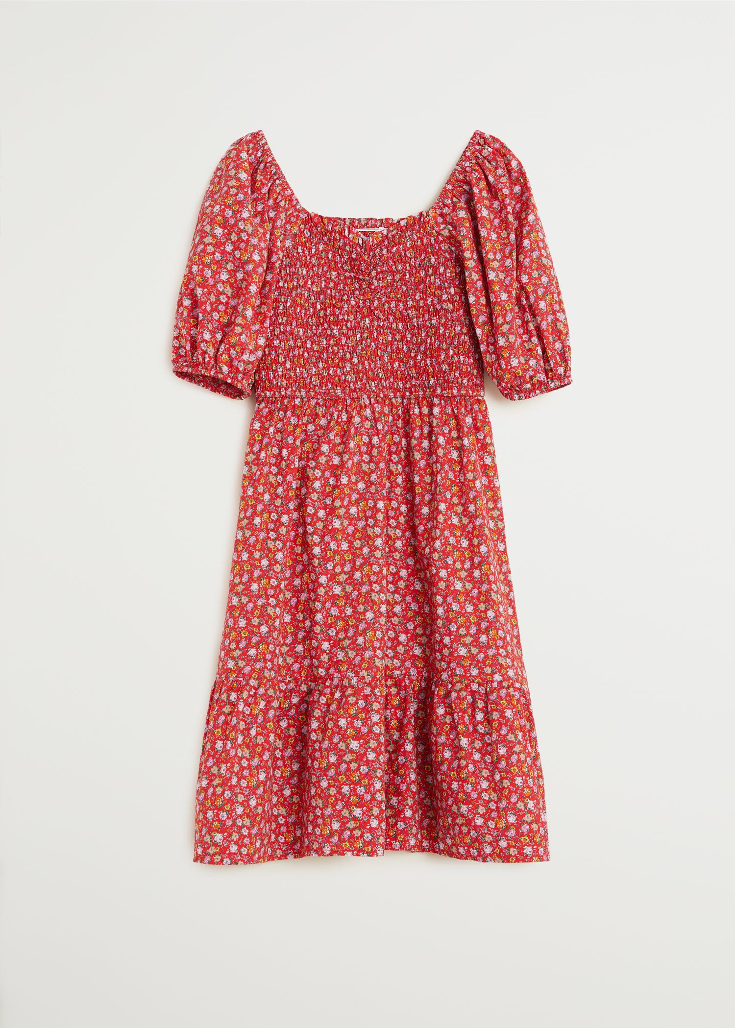 MANGO Floral Print Dress in Strawberry | endource