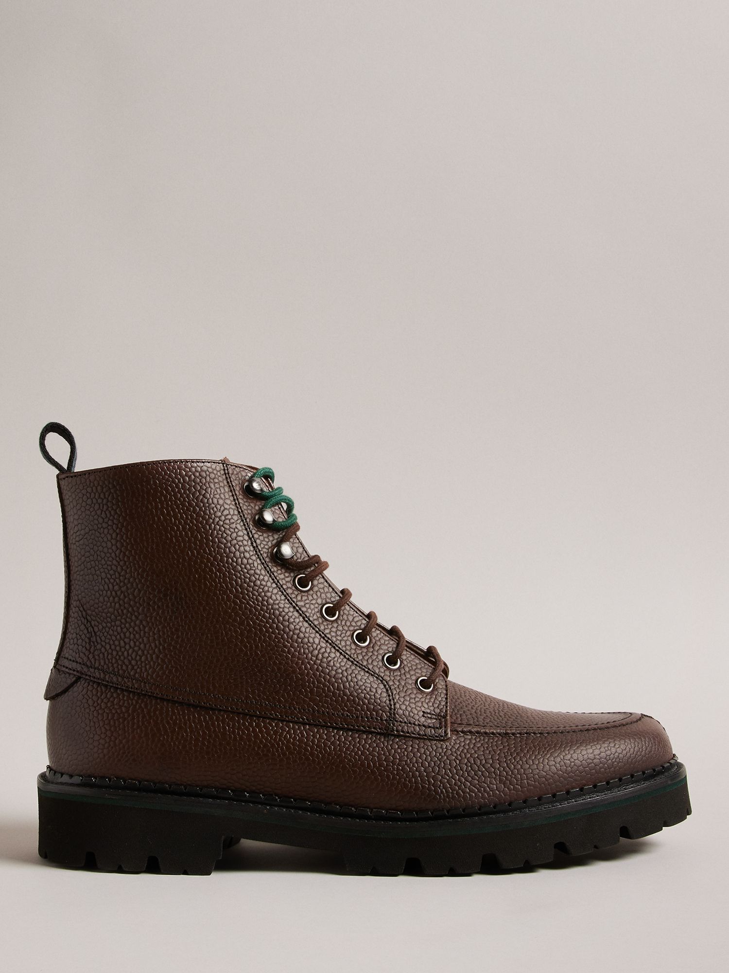 TED BAKER Zigmond Scotch Grain Leather Lace Up Boots in Mid Brown ...