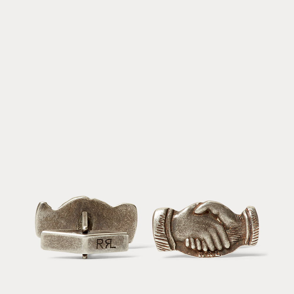 RALPH LAUREN RRL Handshake Cufflinks in Silver | endource