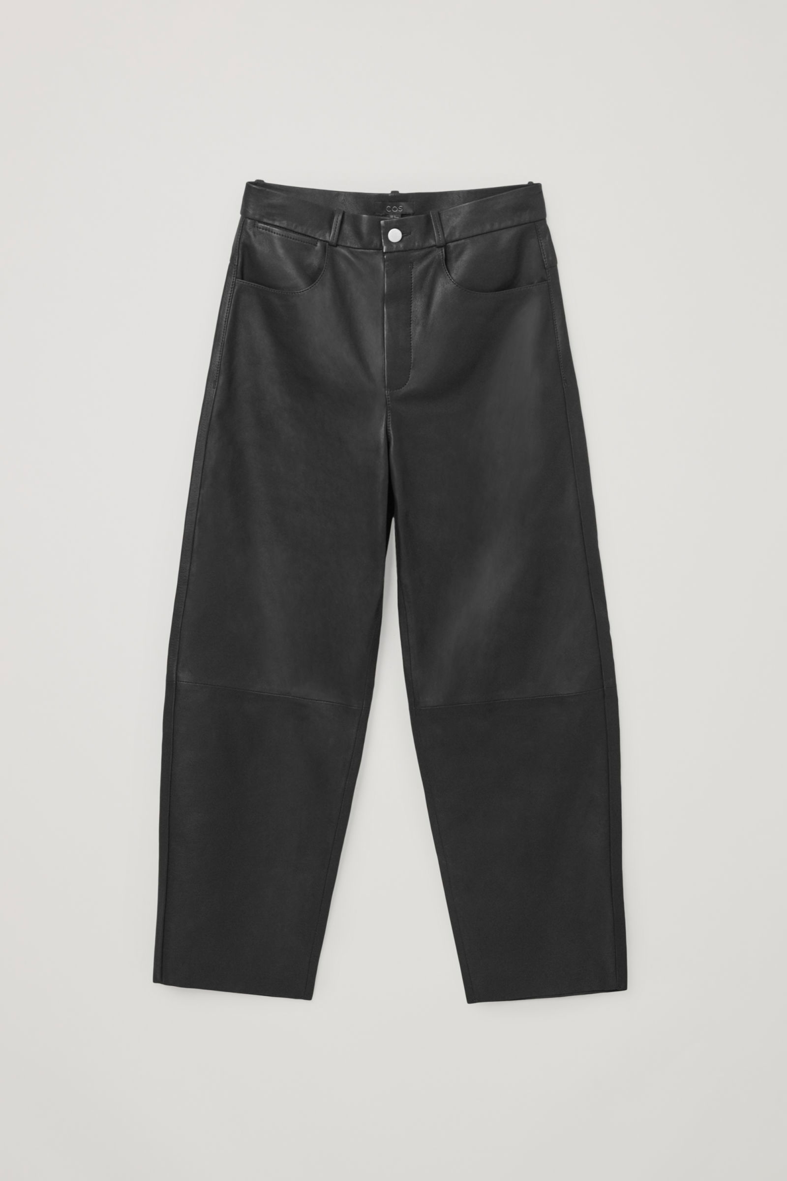 COS Barrel-Leg Leather Trousers | endource