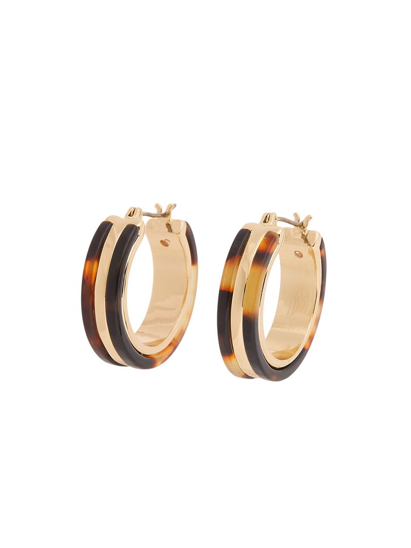 LAUREN RALPH LAUREN Lauren Ralph Lauren Tort Gold Hoop Earrings | endource