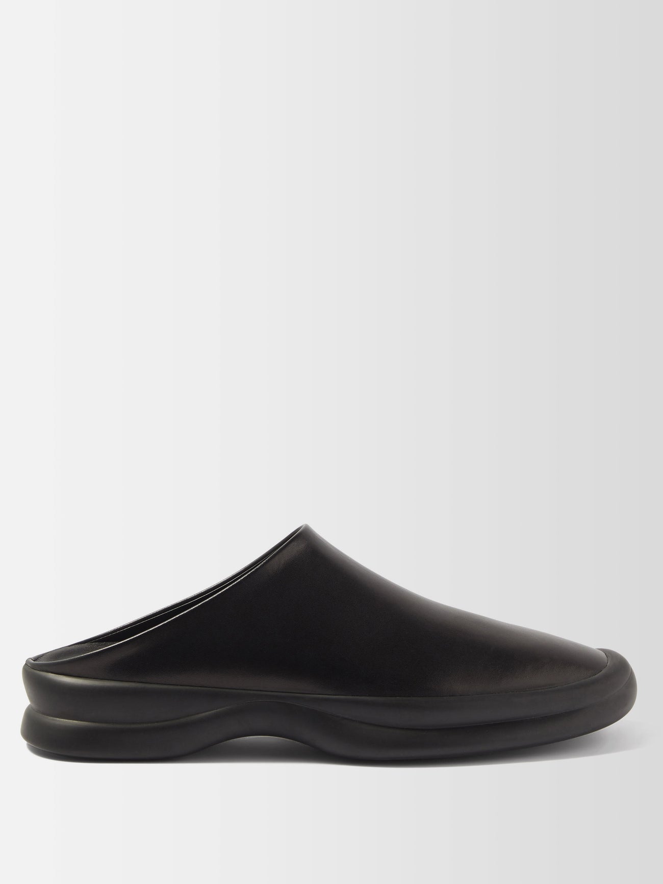 THE ROW Town Leather Clogs in Black | endource