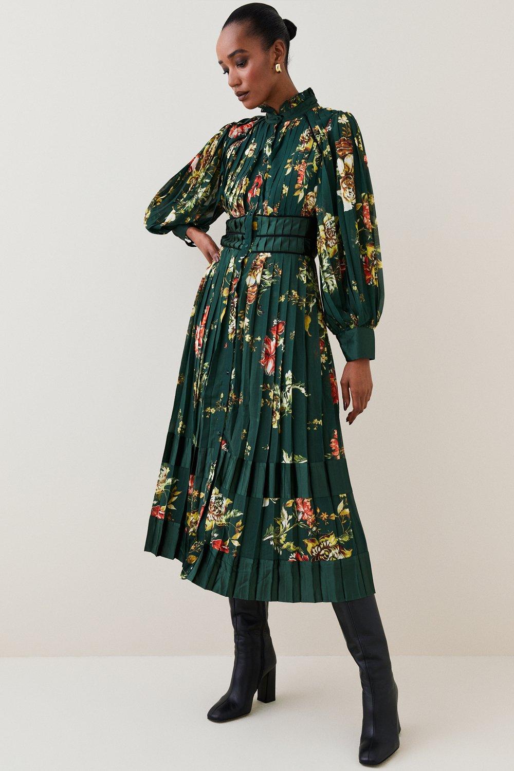 KAREN MILLEN Karen Millen x Lydia Millen - Satin And Sheer Woven Midi ...